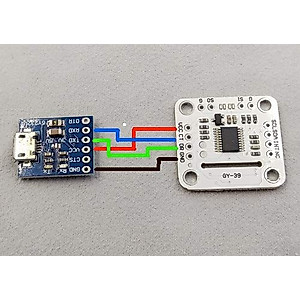 HiLetgo GY-39 Light Intensity Temperature Humidity Atmospheric Pressure Sensor 4 in One Integrated Sensor Module with Chip LTR308ALS+SPL06+SHTC3