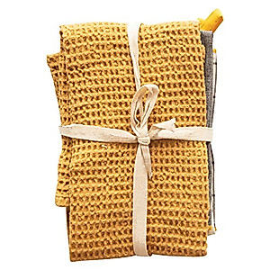 Creative Co-Op Cotton Tea, Multi Color, Set of 3 Towel, 3 Count