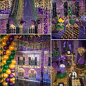 PartyWoo Purple Green Gold Balloons 50 pcs and Crepe Paper Streamers Green 4 Rolls