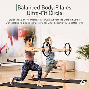 Balanced Body Ultra-Fit Circle, Pilates Ring Resistance Trainer, Upper-Body and Leg Workout Equipment, Leg Exercise Equipment, Pilates Equipment for Home or Studio Use, 15-Inch Diameter