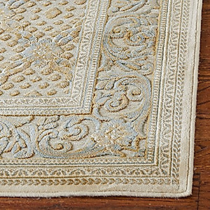SAFAVIEH Paradise Collection Accent Rug - 3'3" x 4'7", Creme, Oriental Viscose Design, Ideal for High Traffic Areas in Entryway, Living Room, Bedroom (PAR04-404)