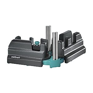 wolfcraft 6948200 Bevel and Mitre Box for 100 mm High Boards, Black