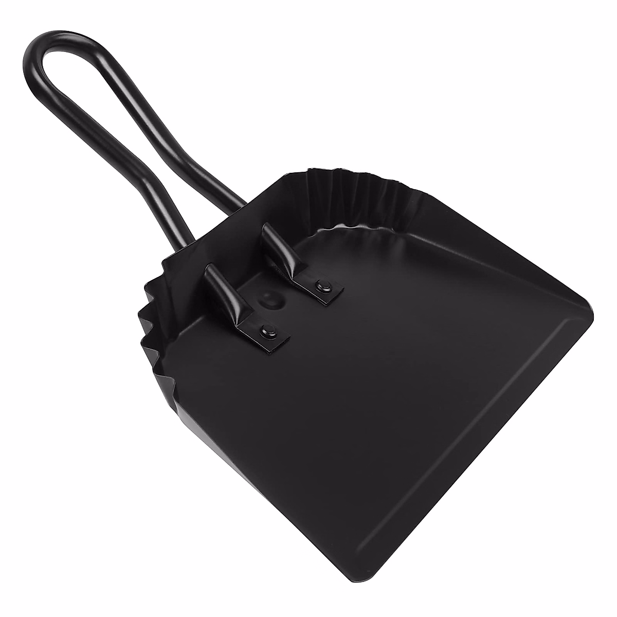 Heavy Duty Black Metal Dust Pan -Handheld Dustpan with Handle, Stainless Steel Large Dustpans with Wide Lip Industrial Dust Pans Precision Edge Small Dustpan for Home/Comfort/Hanging
