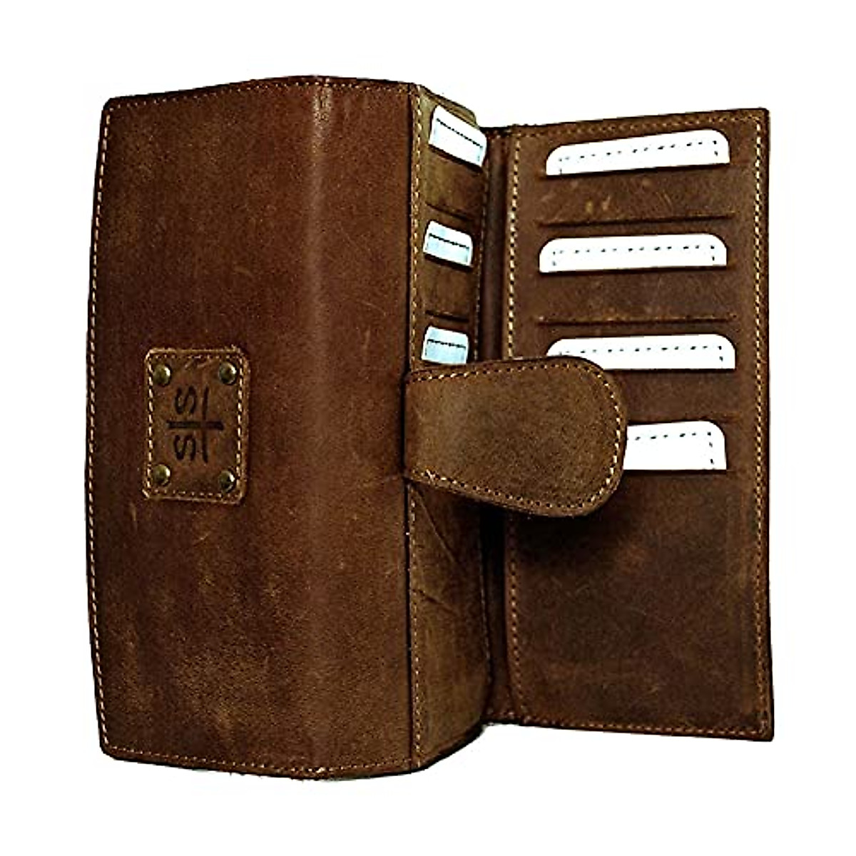 STS Ranchwear Women's The Baroness Tri-fold Wallet, Brown, One Size