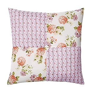 BrylaneHome Alexis 16" Sq. Pillow, Ecru Rose Beige