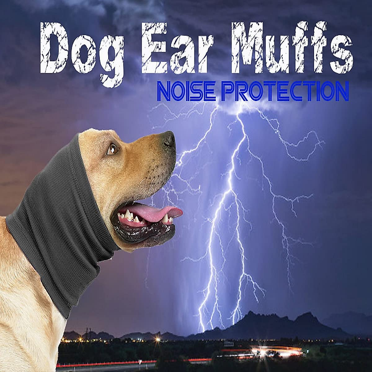 Quiet Ears for Dogs Hats Hoodies Dog's Ear Muffs Headband Noise Ear Protection for Dogs,Blue S