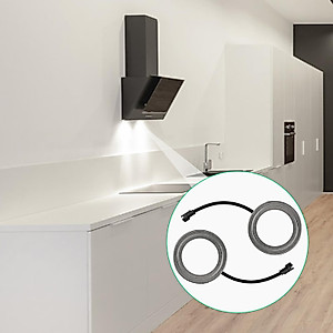 GUGUMO 2Pack DC 12V 1.5W Range Hood Bulb with SM Socket, Sturdy Stainless Steel Undercabinet Closet LED Light Kitchen Lamps, Stove Appliance Light LED Replacement (Cold White, 6000K)(Plz See Details)