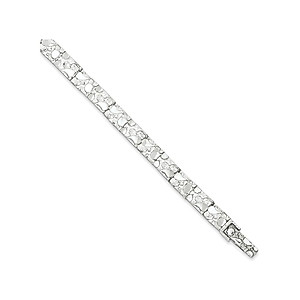 FJC Finejewelers Sterling Silver Nugget Bracelet 7 inch