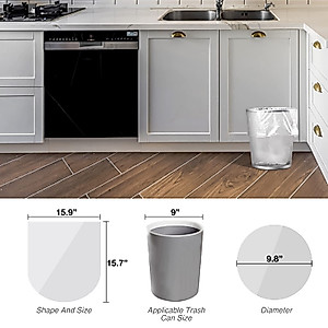 Charmount Small Trash Bags 1.2 Gallon, 102 Count Garbage Bags Bathroom Trash Can Liners,fit 4.5-5 Liter Clear