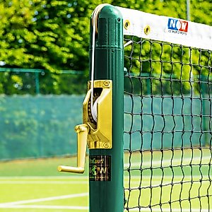 Vermont Tennis Post Winder Mechanism & Handle [3 Styles] | Premium Brass – Square & Round Tennis Posts (Large Round)