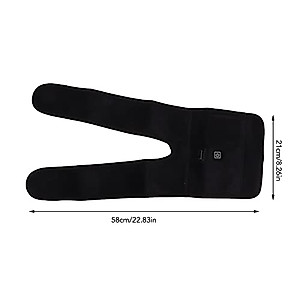 Demeras Heated Knee Brace Wrap, USB Power Supply 3 Gears Electric Heat Knee Support Cotton Portable with Hook and Loop for Keep Warm for Adults