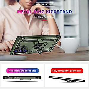 Korecase for Samsung Galaxy S9 Plus Case, Extreme Protection Military Armor Dual Layer Protective Ring Kickstand Olive Green