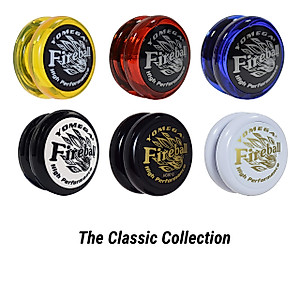 Yomega Fireball YoYo -HIGH Performance Responsive Transaxle Yoyo, Great for String Tricks for Advance Players to Perform Like Pros + Extra 2 yo yo Strings & 3 Month Warranty (Red/Black)
