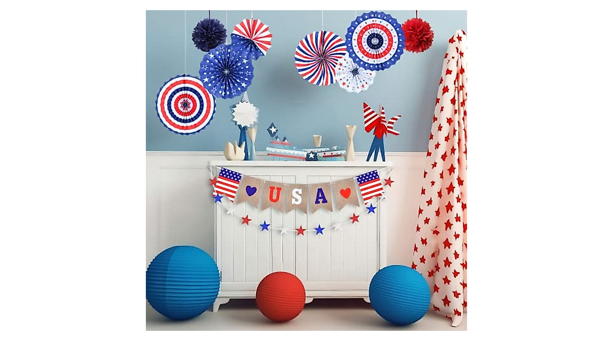 Patriotic 4th of July Decorations Set - Celebrate USA