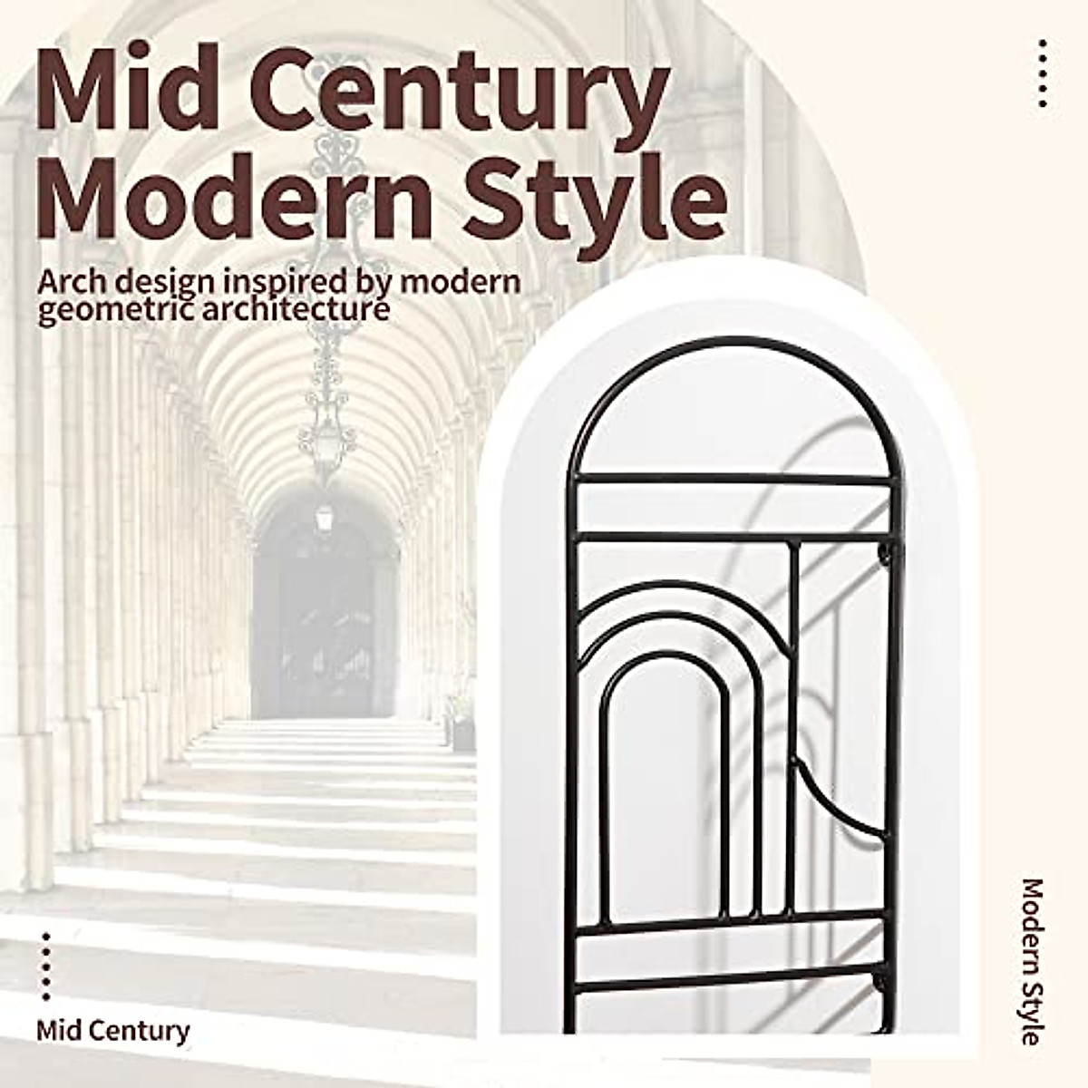 Sapowerntus Floating Shelves 2 Tier Wall Mounted with Hooks, Mid Century Modern Bathroom Kitchen Rustic Wood Hanging Shelf, Coffee Bar Display Storage Decor, Arched Geometry Bracket Design