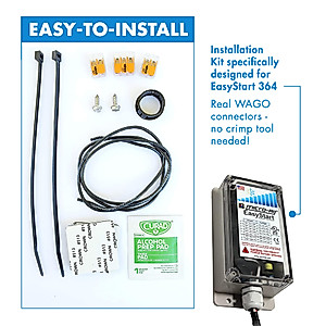 Hutch Mountain MicroAir Easy Start 364 Installation Kit - Snap Bushing, Zip Ties, Alcohol Wipes, Adhesive Pads, WAGO connectors, & Screws - Unleash The Potential of Your RV Air Conditioner Soft Start