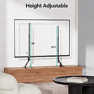 WALI Universal TV Stand, TV Legs for Most 27 to 85 inch LCD Flat Screen TV, Mounting Holes up to 1000 by 800mm, 27 to 85 inch (TVS004), Black