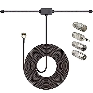 TECHTOO FM Radio Antenna FM Antenna Compatible for FM Radio Home Stereo Receiver AV Audio Video Home Theater Receiver Stereo Receiver of Pioneer Onkyo Yamaha Marantz Bose Wave Music System (Kit3)