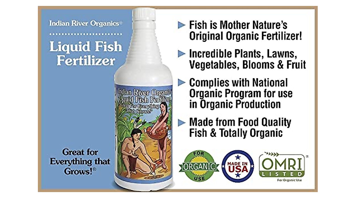 Hydrolyzed Fish Fertilizer for Plants - Organic, OMRI Listed (1 Gallon)