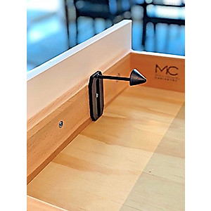 Simple Latch Childproof Cabinet Lock Black - Strong and Easy Adhesive Latch. No Tools Required (8-Pack)