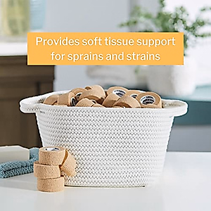 McKesson Non-Sterile Elastic Cohesive Bandage, Tan, 1 in x 5 yds, 1 Count, 30 Packs, 30 Total