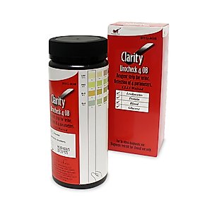 Clarity Diagnostics CLA DTG-4OB Urocheck 4OB Urine Strip, CLIA Waived (Pack of 100)