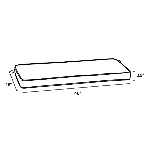 Arden Selections Outdoor Bench Cushion 18 x 46, Surf Teal