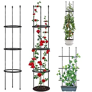 2 Pack Garden Trellis Plant Trellis Flower Trellis Tomato Cages for Garden, 48" Multi-fuction Trellis Climbing Plant Trellis for Potted Plants