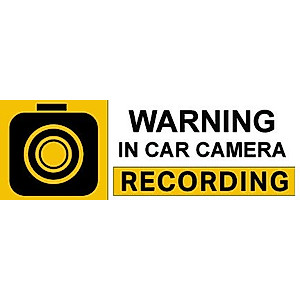 Mandala Crafts Car Anti-Theft Security Surveillance Camera Audio Video Recording Front Adhesive Window Sticker Decal (6)