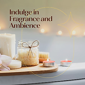 Orange Scented Tealight Candles - Pack of 30 Scented Tea Light Candles with Long Lasting Aromas - Apple Cinnamon Fragranced Orange Tealight Candles - 4 Hour Burn Time