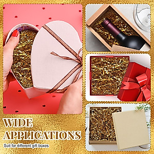 Fulmoon 1 Bag 3 lb/1.35 kg Shredded Paper for Gift Box Crinkle Cut Paper Glitter Shredded Filler Shiny Paper Filler for Gift Wrapping Basket Filling Birthday Wedding Christmas (Gold)