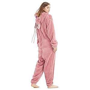 III HHONS Onesie Animal Adult Costume Pajamas Cosplay Halloween for Men Women