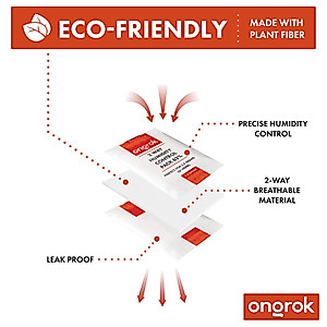 ONGROK 2 Way Humidity Control Packets, 62% RH, Each Pack Good for up to 1/8 oz, 24 Pack