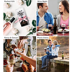 Cheers Sea Turtle, Starfish, Palm Tree, Octopus Metal Wine Stopper Set of 4 – Fun Vacuum Seal Reusable Wine Bottle Stoppers – Airtight Leak Proof Bottle Topper Cork Plug – Home Bar Accessory