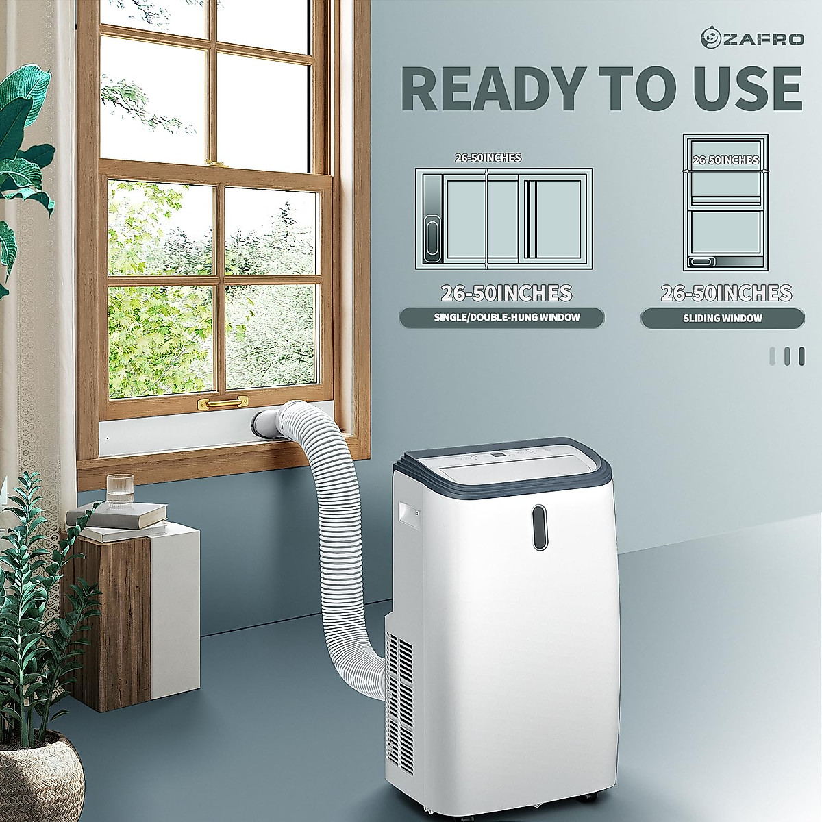 ZAFRO Portable Air Conditioners 14000 BTU Air Conditioner for Room Up to 700 Sq. Ft