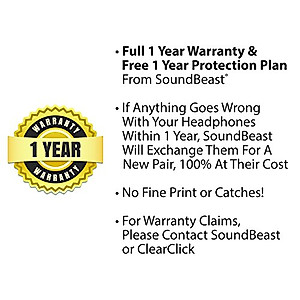 SoundBeast Bluetooth Cat Ear Headphones with Glowing Purple Lights - Wireless Headphones for Kids & Adults