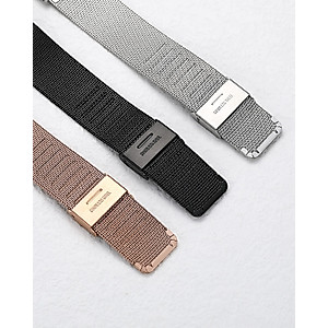 Personalized Stainless Steel Medical Alert Bracelets for Men Women - Custom Medical Alert ID Bracelets Free Engraving - Adjustable Milan Mesh Watch Band Medical Emergency Bracelet (Silver)