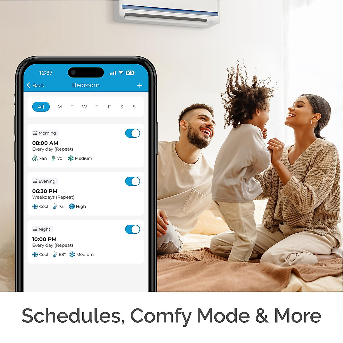 Cielo Breez Plus Smart Air Conditioner Controller | Smart Thermostat for Mini Split, Window & Portable ACs | Alexa, Google, Siri, SmartThings, IFTTT | iOS & Android | Inbuilt Temp & Humidity Sensors