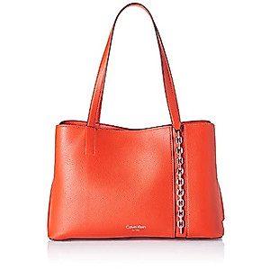 Calvin Klein Adeline Triple Compartment Tote, Spicy Orange