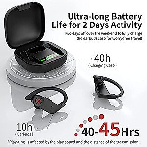 Wireless Earbuds, Bluetooth 5.1 Wireless Headphones in-Ear Stereo Sports Bluetooth Earphones, Noise Cancelling Earbuds with Mic Deep Bass, IPX7 Waterproof, 40H Playtime Wireless Headset for Sports