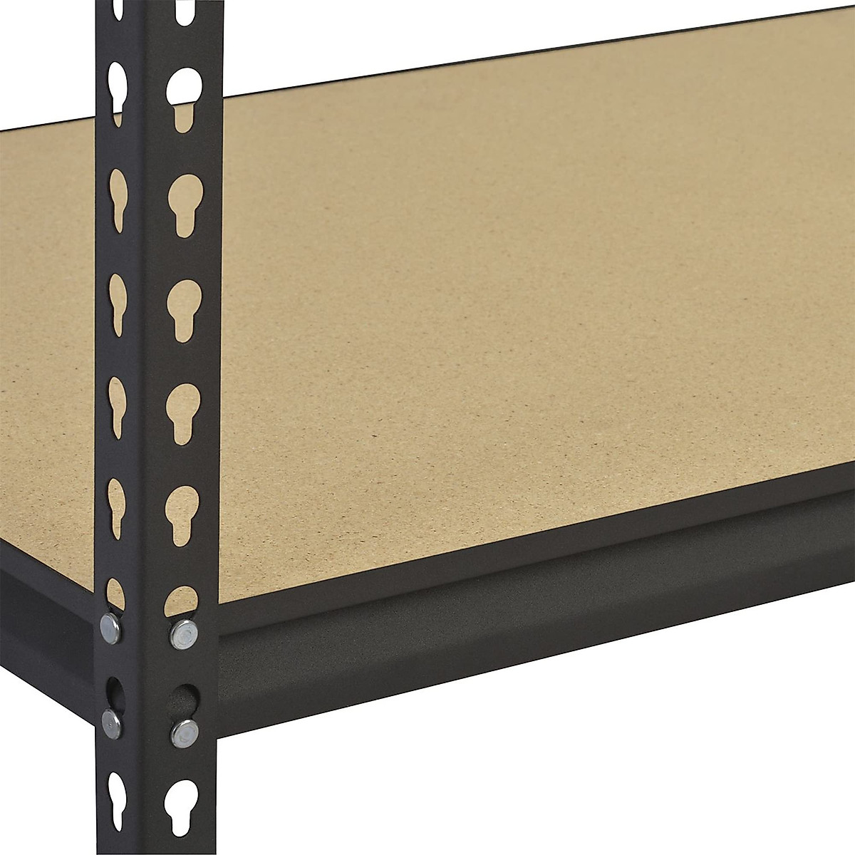 Edsal 36"W x 18"D x 60"H Four-Shelf Steel Shelving, Black