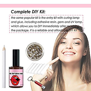 YIPINER Professional DIY Tooth Gem Kit with Curing Light and Glue, Crystals Jewelry kit, Teeth Gems Kit with Glue and Crystals, Great Tooth Jewelry Gems Kit for DIY Use
