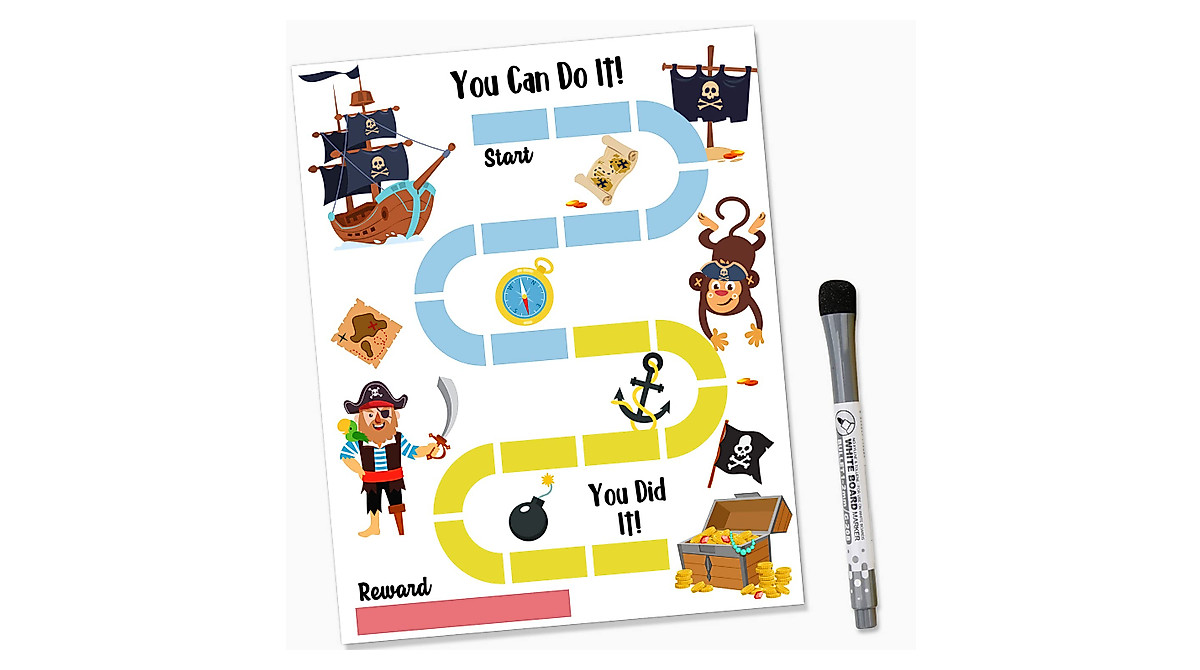 Pirate Themed Chore Chart for Kids - Reward System