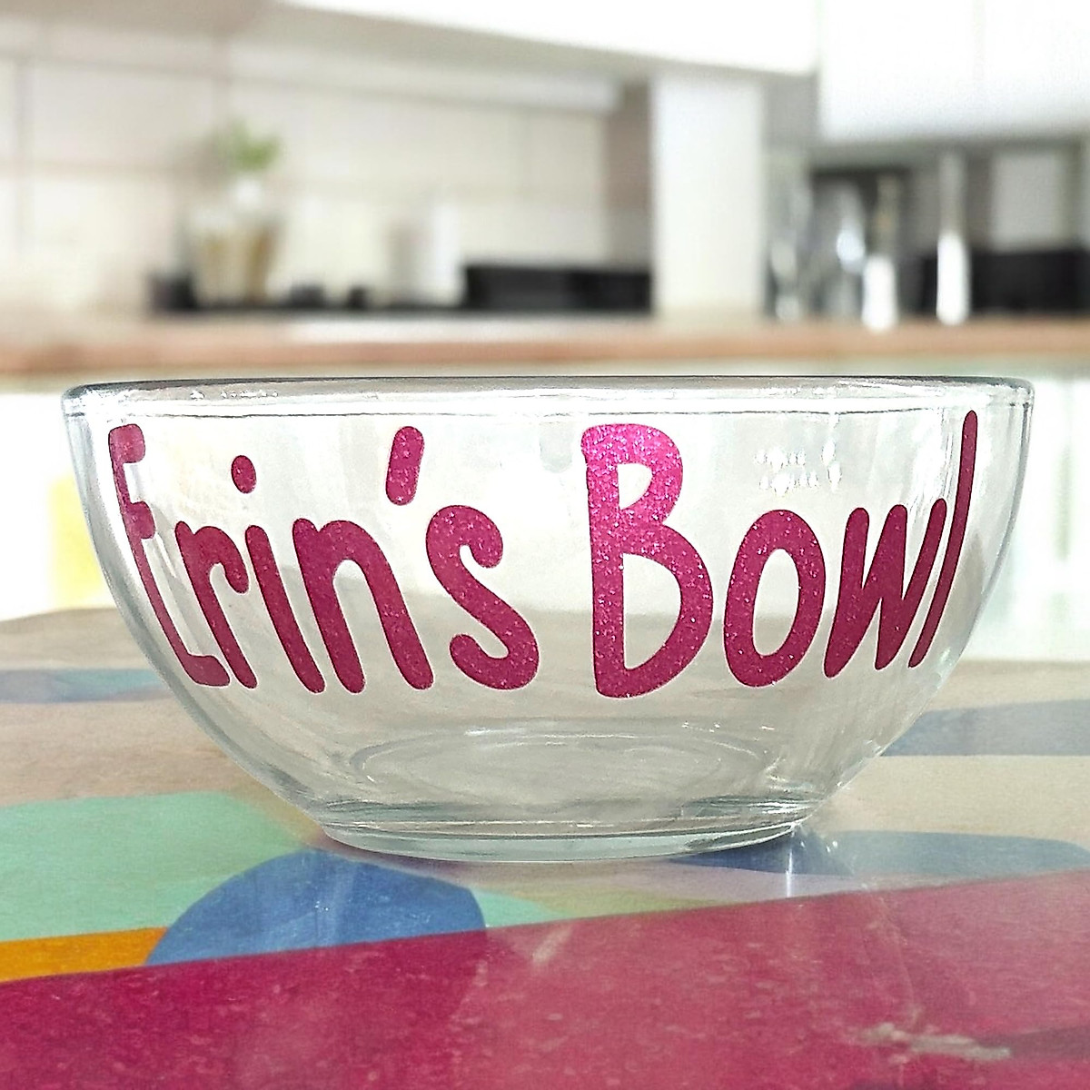 Pop's Ice Cream Bowl, Glass Personalized Dish, Grandpa Gift, Grandma or Mom and Dad, Papa or Pappy, Cereal Candy Snacks