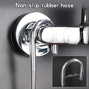 YQh Stainless steel double-layer shower rack, shower room hanging bathroom organizer, storage rack installed on the hanging bar or door, can store shampoo, hair conditioner, shower gel