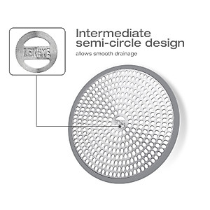 LEKEYE Shower Drain Hair Catcher/Strainer/Stainless Steel and Silicone