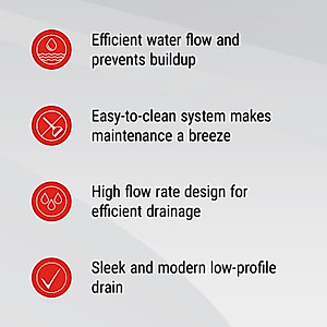 GURU USA Evo Lite Plus Square Stainless Steel Shower Drain with ABS Base & Hair Strainer, Bathroom Accessories for Shower Floor Drainage, Plus Gold