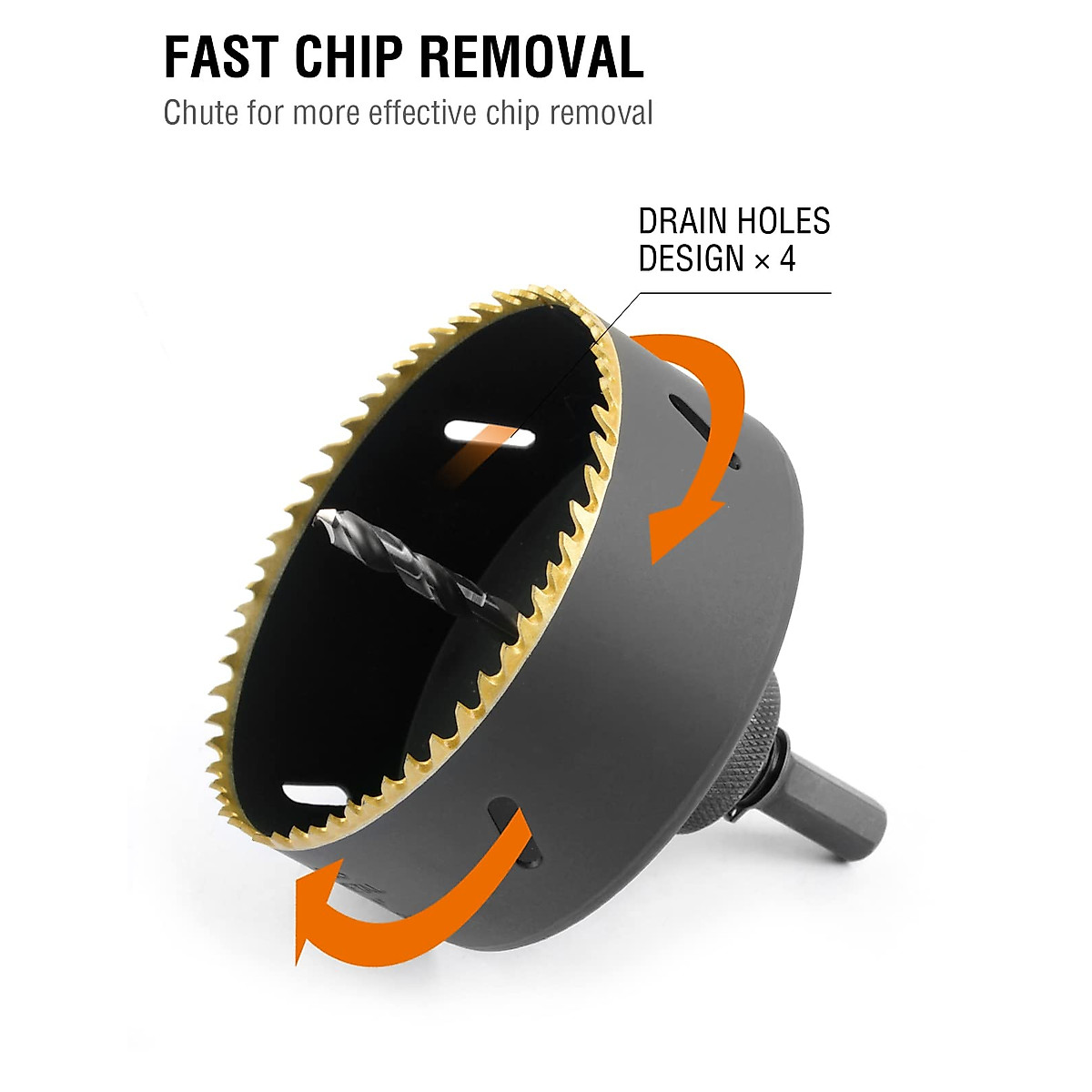 BINOTA M42 Bi-Metal Hole Saw, 102mm-4", for Metal, Wood, Plywood, PVC, Gypsum, Composite, Stainless Steel Plate