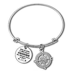 Cousins Gifts Cousin Expandable Bracelet Cousin Jewelry for Women Cousins Bracelet Gifts Cousin Bangle Birthday Gift for Cousin Friend Female Appreciation Gift for Cousin Sister Christmas Wedding Gift