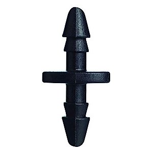 Orbit 67402 1/4" Barb Drip Irrigation, Drip Coupling, 25-Pack, Black